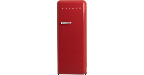 CREATE Retro Fridge 281L Argent Rouge - Fiche technique, prix et avis